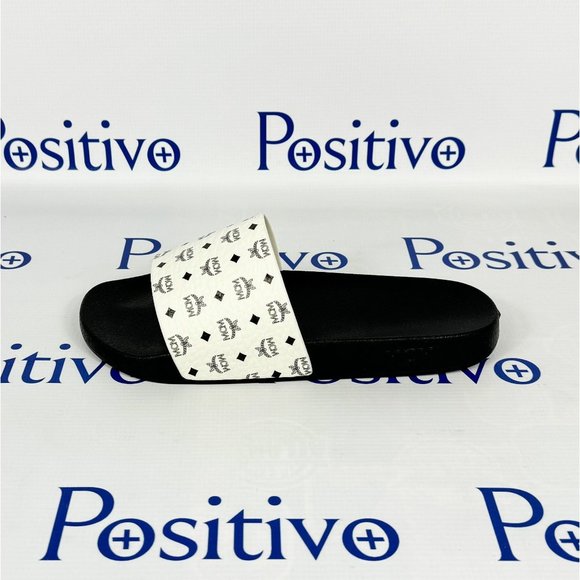 MCM | Shoes | Mcm Mens Whiteblack Monogram Print Rubber Slides Us 2 Eu ...